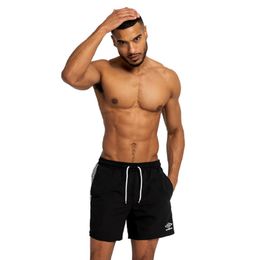Umbro Herren Taped Swim Shorts (Schwarz)