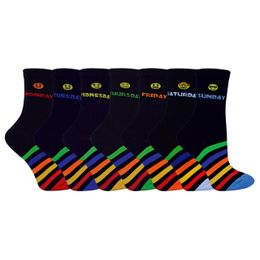 Kinder Neuheit Tage der Woche Socken | 7 Paare | F&uuml;r Jungen & M&auml;dchen