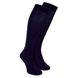 Herren-Kniestr&uuml;mpfe aus Bambus | Sock Snob | 2 Paar Multipack | Atmungsaktiv | Feuchtigkeitsableitung - Marineblau