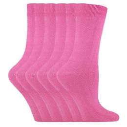 Sock Snob - 6 Paar Damen einfarbige Baumwollsocken