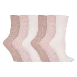 Damen 6er Pack nicht elastische Diabetikersocken mit handgekettelten Zehenn&auml;hten