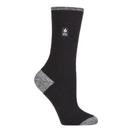 Heat Holders Damen Ultra Lite Thermal Brushed Inner Yarn Design Socken Schwarz / Wei&szlig; (Oia)