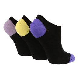 Wild Feet - 3er-Pack Damen atmungsaktiv Bambus Low Cut Trainer Socken