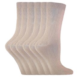 Sock Snob - 6 Paar Damen einfarbige Baumwollsocken