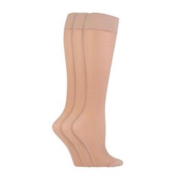 IOMI - 3 Paar Multipack Damen Flug Socken - Beige