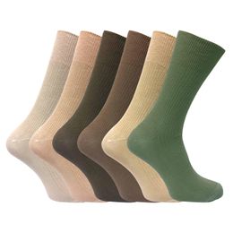 6 Paar Herren atmungsaktiv Baumwolle nicht elastisch lose breite Top Kleid Socken