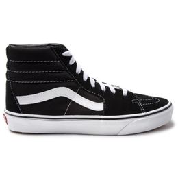Vans Herren Turnschuhe SK8 Hi Top Canvas Leder Lace Up schwarz wei&szlig;