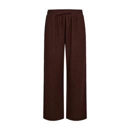 7/8-Hose Freequent "FQLAVA-ANKLE-PA", Damen, Gr. L, N-Gr, coffee bean, Web, Obermaterial: 55% Leinen, 45% Viskose, 7/8-L&auml;nge, Hosen 7/8-Hose, aus Leinen und mit Kordelzug