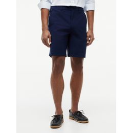Chinoshorts Tommy Hilfiger "DOVER", Herren, Gr. 30, N-Gr, carbon navy, Web, Obermaterial: 72% Polyester, 19% Baumwolle, 9% Elasthan, regular fit kniefrei, Hosen Chinoshorts, mit Flag-Stickerei