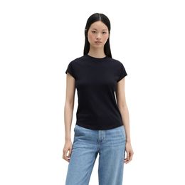 Marc O'Polo T-Shirt MARC O'POLO "aus Organic Cotton", Damen, Gr. L, deep night blau, Obermaterial: 100% Baumwolle, unifarben, regular fit, Rundhals, Shirts T-Shirt