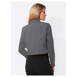 Boleroblazer Classic Basics "Boleroblazer", Damen, Gr. 46, grau, 100% Polyester, Blazer