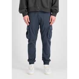 Cargohose Alpha Industries "Cotton Twill Jogger", Herren, Gr. S, Normalgr&ouml;&szlig;en, blau (ultra navy), Obermaterial: 98% Baumwolle, 2% Elastan; Futter: 100% Baumwolle, Hosen Cargohose