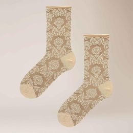 Socken Kunert "Socke Floral Citynight", Damen, Gr. 35-38, beige (night, beige 1539), Obermaterial: 87% Baumwolle CO. 10% Polyamid PA. 3% Elasthan EL., Socken Socken