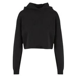 Kapuzensweatshirt Urban Classics "Urban Classics Damen Ladies Oversized Cropped Light Terry Hoodie", Herren, Gr. M, schwarz, 35% Baumwolle, 35% Baumwolle (Bio), 30% Polyester, unifarben, Sweatshirts