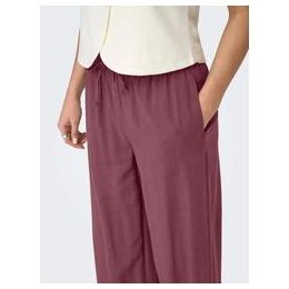 Schlupfhose Only "ONLGOA MW LINEN BL PULL-UP PANT CC PNT", Damen, Gr. M, L&auml;nge 32, rose braun, Web, Obermaterial: 70% Viskose, 30% Leinen, unifarben, regular fit lang, Hosen Schlupfhose, mit Leinen