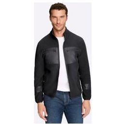 Fleecejacke Marco Donati, Herren, Gr. 48/50, schwarz, 100% Polyester, Webware:100% Polyester, unifarben, Jacken Fleecejacke