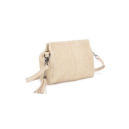 VIVANCE BY LASCANA Umh&auml;ngetasche 'Clutch' beige Gr. f&uuml;r Damen. Mit Haken, Quasten, Schmuckelement