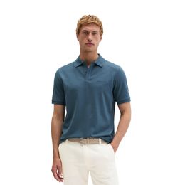 Marc O'Polo Poloshirt MARC O'POLO "aus mittelschwerem Bio-Baumwoll-Viskose-Mix", Herren, Gr. L, stormy blau, Obermaterial: 50% Baumwolle, 48% Viskose, 2% Elasthan, unifarben, slim fit, Rippb&uuml;ndchen, Shirts