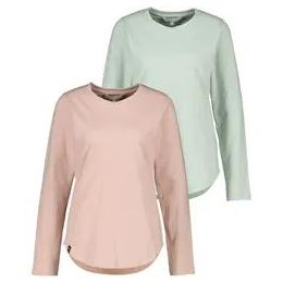 alife and kickin Langarmshirt ALIFE & KICKIN "Damen LeabellaAK A Langarmshirt, Shirt", Damen, Gr. XS, blossom, fresh mint, 100% Baumwolle (Bio), Shirts Langarmshirt, leichtes Jersey-Oberteil aus Bio-Baumwolle mit Rundhals