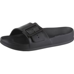 Fashy Damen Badepantolette mit verstellbarem Riemen schwarz Gr&ouml;&szlig;e 41