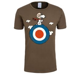 logoshirt Shirt 'Snoopy' female size M Blue / Olive / Red / White