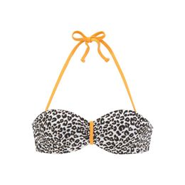 Buffalo Bikinitop 'Kitty' Damen Gr&ouml;&szlig;e 70 beige / braun / gelb