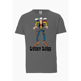 logoshirt T-Shirt mit coolem 'Lucky Luke'-Print Herren Gr&ouml;&szlig;e XS grau