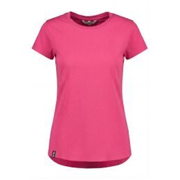 alife and kickin Rundhalsshirt ALIFE & KICKIN "Damen TheresAK A Kurzarmshirt, Shirt", Damen, Gr. L, flamingo, 95% Viskose, 5% Elasthan, Shirts Rundhalsshirt, leichtes T-Shirt mit Rundhals aus weichem Materialmix
