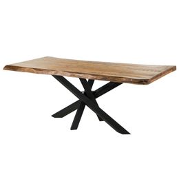 Baumtisch Mango 180x90x79 natur lackiert / Mikado-Beine anthrazit matt FREEFORM 5