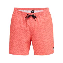 Boardshorts Quiksilver "Stretch Printed Volley 16", Herren, Gr. L, fiery coral mini mayhem, Obermaterial: 92% Microfaser, 8% Elasthan;, Hosen