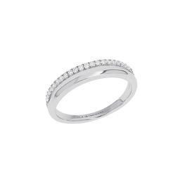 Fingerring Tom Tailor "Schmuck Geschenk Silber 925" Gr. 56, silberfarben, kristallwei&szlig;, Fingerringe, Damen, 56, Silber 925 (Sterlingsilber), 2mm, Fingerring, mit Zirkonia (synth.)