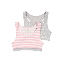 Sanetta BH M&auml;dchen Gr&ouml;&szlig;e 152 hellgrau / rosa / wei&szlig;