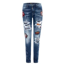 Cipo & Baxx CIPO & BAXX Jeans male size 29 Blue denim / Yellow / Red / White