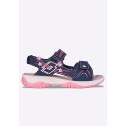 Sandale Lotto, M&auml;dchen, Gr. 25, navy, pink, Synthetik, Schuhe Sandale, - mit blinkenden LEDs im Obermaterial