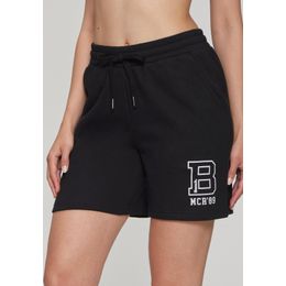 Sweatshorts BENCH. LOUNGEWEAR, Damen, Gr. 32/34, N-Gr, schwarz, angeraute Sweatware, Obermaterial: 60% Baumwolle, 40% Polyester, unifarben, Basic, bequem kurz, Hosen Sweatshorts, in weich angerauter Sweatware, Loungewear
