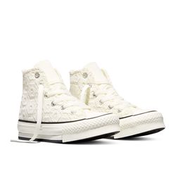 Sneaker Converse "CHUCK TAYLOR ALL STAR EVA LIFT PLATFORM FLORAL CROCHET", M&auml;dchen, Gr. 33, egret, schwarz, egret, Synthetik, Schuhe Sneaker, f&uuml;r sportliche Aktivit&auml;ten, mit leicht profiliertem Laufsohlenprofil