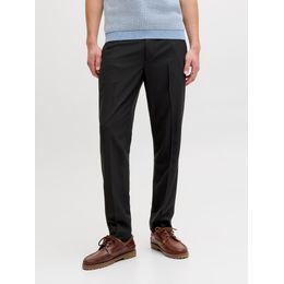 Jack & Jones Anzughose JACK & JONES "JPRBLAMARTIN TROUSER CO01", Damen, Gr. 48, N-Gr, schwarz fit:slim fit, Web, Obermaterial: 71% Polyester, 22% Viskose, 7% Elasthan, unifarben, slim fit lang, Hosen Anzughose, Materialmix, slim fit