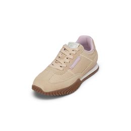 Marc O'Polo Sneaker MARC O'POLO "aus Leder und Polyester", Damen, Gr. 36, light oat, Obermaterial: 80% Leder (Rind), 20% Polyester, unifarben, Schuhe Sneaker