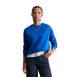 Marc O'Polo Sweatshirt MARC O'POLO DENIM "aus Organic Cotton", Damen, Gr. L, pale cobalt, Obermaterial: 100% Baumwolle, unifarben, relaxed fit, Rundhals, B&uuml;ndchen, Sweatshirts Sweatshirt