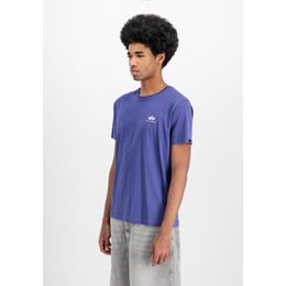T-Shirt Alpha Industries "Backprint T-Shirt", Herren, Gr. L, lila (night lila), Obermaterial: 100% Baumwolle, Shirts T-Shirt