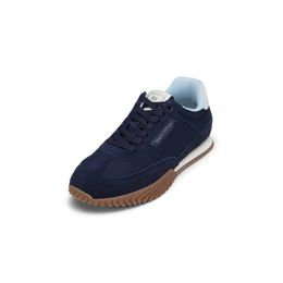 Marc O'Polo Sneaker MARC O'POLO "aus Leder und Nylon", Herren, Gr. 45, navy, Obermaterial: 90% Leder (Rind), 10% Polyamid, unifarben, Schuhe Sneaker