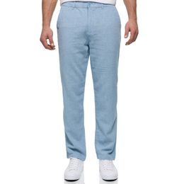Leinenhose INDICODE "INTrope Pant", Herren, Gr. L, N-Gr, sky way, Web, Obermaterial: 55% Leinen, 45% Baumwolle, unifarben, regular fit kn&ouml;chellang, Hosen