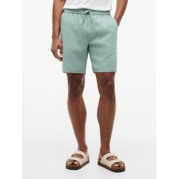 Chinoshorts Tommy Hilfiger "DOVER", Herren, Gr. 30, N-Gr, minty grau, Web, Obermaterial: 71% Leinen, 29% Polyester, regular fit kniefrei, Hosen Chinoshorts, aus Leinenmix, elastischer Bund