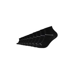 Sportsocken Camano "10er Pack", Damen, Gr. 35-38, schwarz (schwarz mix), 73% Baumwolle, 25% Polyamid, 2% Elasthan, gestreift, Socken Sportsocken