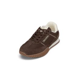 Marc O'Polo Sneaker MARC O'POLO "aus Leder und Polyester", Damen, Gr. 36, burnt coffee, Obermaterial: 80% Leder (Rind), 20% Polyester, unifarben, Schuhe Sneaker