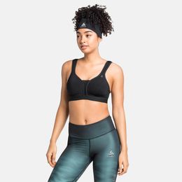 Sport-BH Odlo "Sport bra-PADDED HIGH", Damen, Gr. 75, Cup B, schwarz, Obermaterial: 85% Polyamid, 15% Elasthan, BHs Sport-BH, atmungsaktiv, schnell trocknendes Material