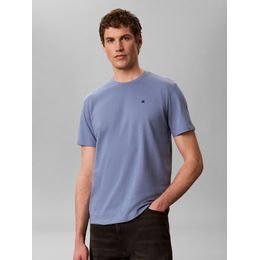 T-Shirt Calvin Klein Jeans "CLASSIC MONOGRAM", Herren, Gr. M, dusty sailor blau, Single Jersey, Obermaterial: 100% Baumwolle, regular fit normal, Rundhals, eingesetzt abgesteppte Kante, Shirts T-Shirt, regular fit, Rundhalsausschnitt