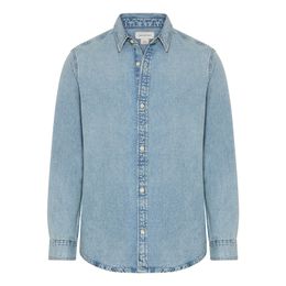Jeanshemd Calvin Klein Jeans "ESSENTIAL CLASSIC PALE BLUE STON", Herren, Gr. L, N-Gr, pale blau stone, Denim/Jeans, Obermaterial: 100% Baumwolle, unifarben, regular fit normal, Rundhals, eingesetzt Manschette, Hemden Jeanshemd, Regular fit mit Knopfleiste