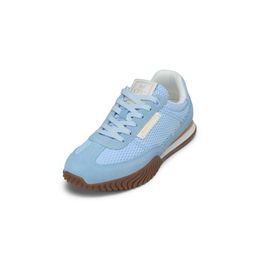 Marc O'Polo Sneaker MARC O'POLO "aus Leder und Polyester", Damen, Gr. 36, light blau, Obermaterial: 80% Leder (Rind), 20% Polyester, unifarben, Schuhe Sneaker