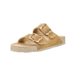 Pantolette Rohde "Rohde Pantoletten Veloursleder", Damen, Gr. 40, natur, Veloursleder, Schuhe Pantolette